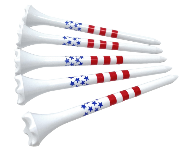 3 ¼” USA Stars and Stripes American Flag Golf Tees Plastic - 100 Plast ...